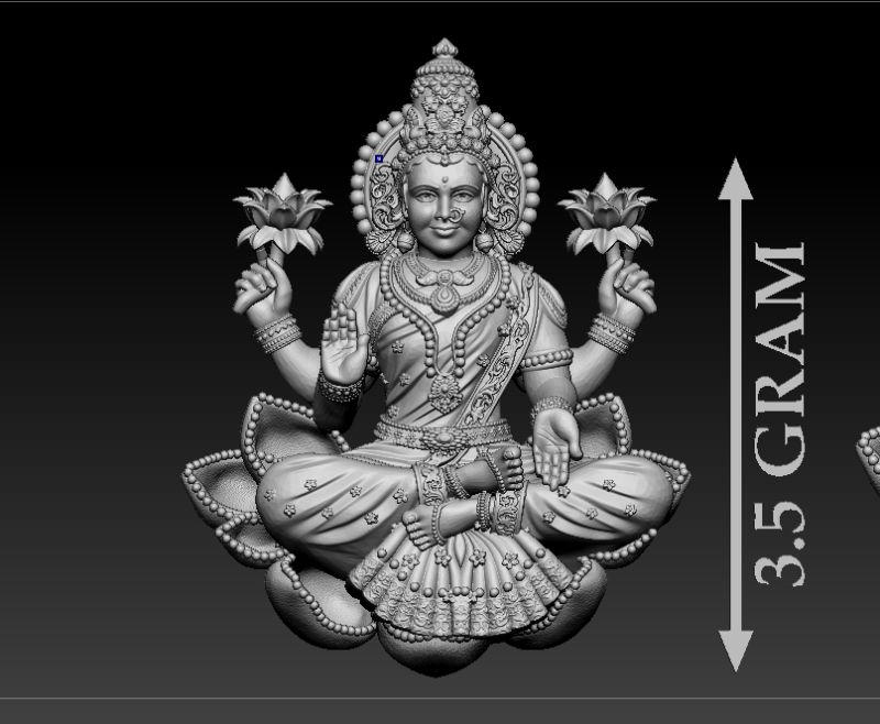 Exquisite Laxmi Mata 3D Print Model for Temple(Murti) Decor