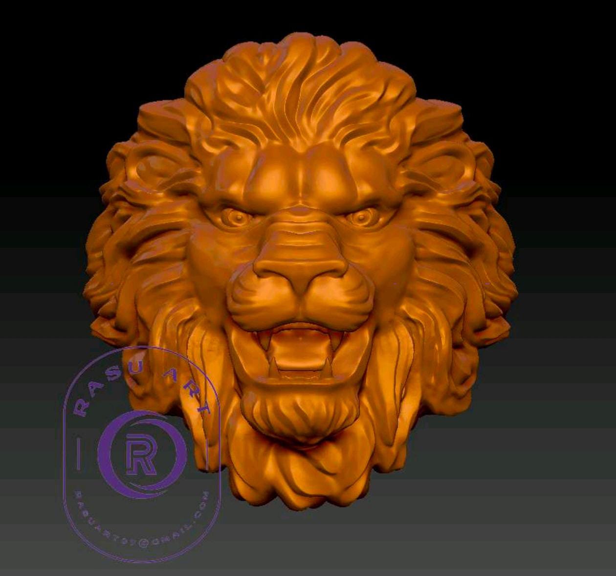 lion face stl file
